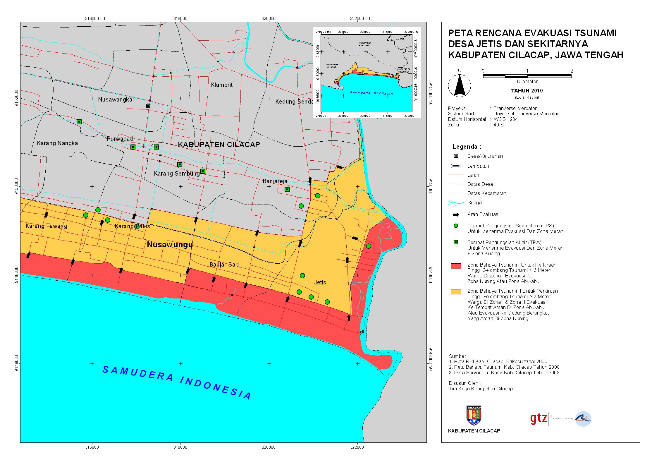 Tsunami Kit - Tsunami Evacuation Map Central Java, Cilacap
